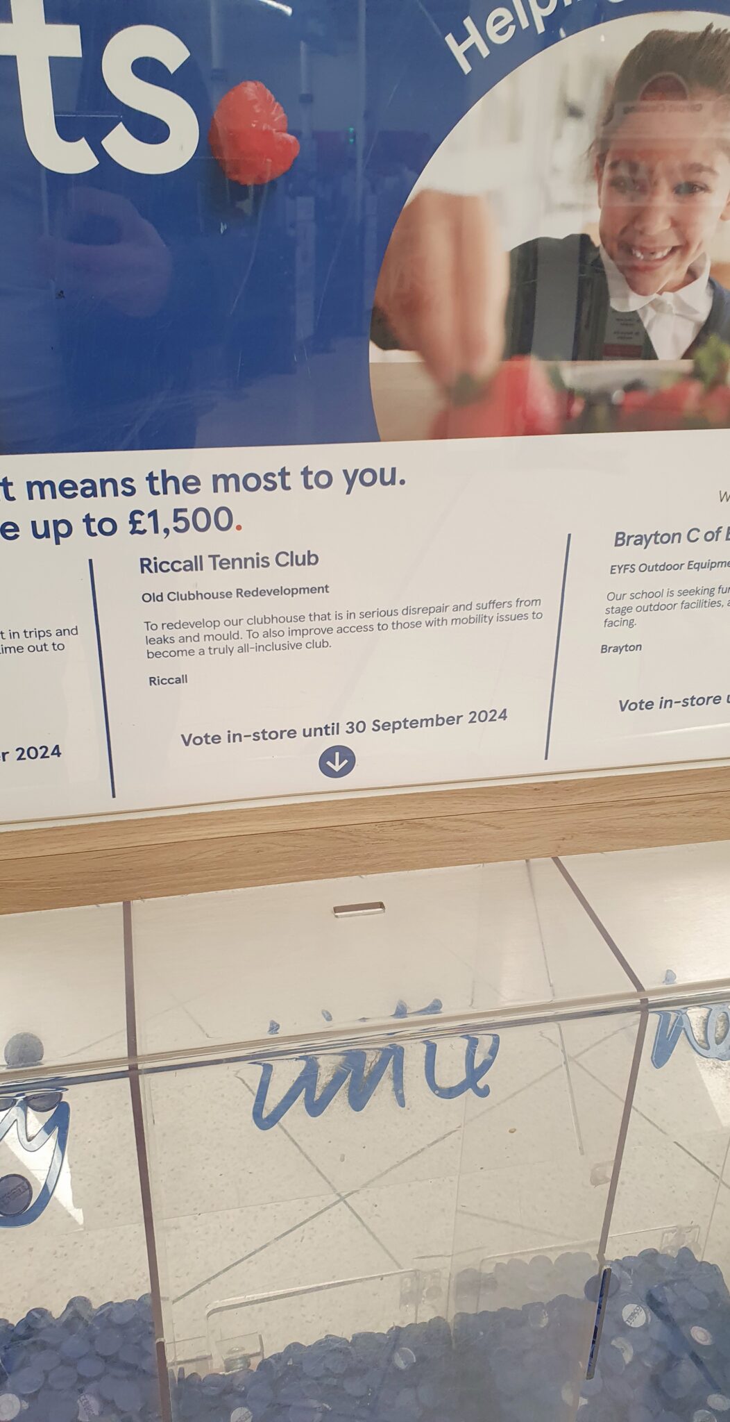 Tesco In-Store Vote! 🥇 – Riccall Tennis Club